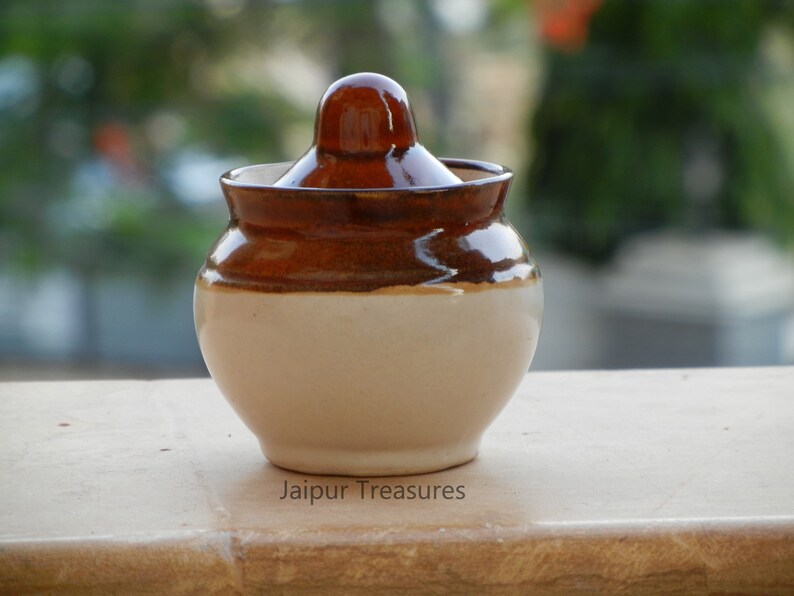 Ceramic Handmade Indian Pickle Jar Achaar Barni Container - Etsy