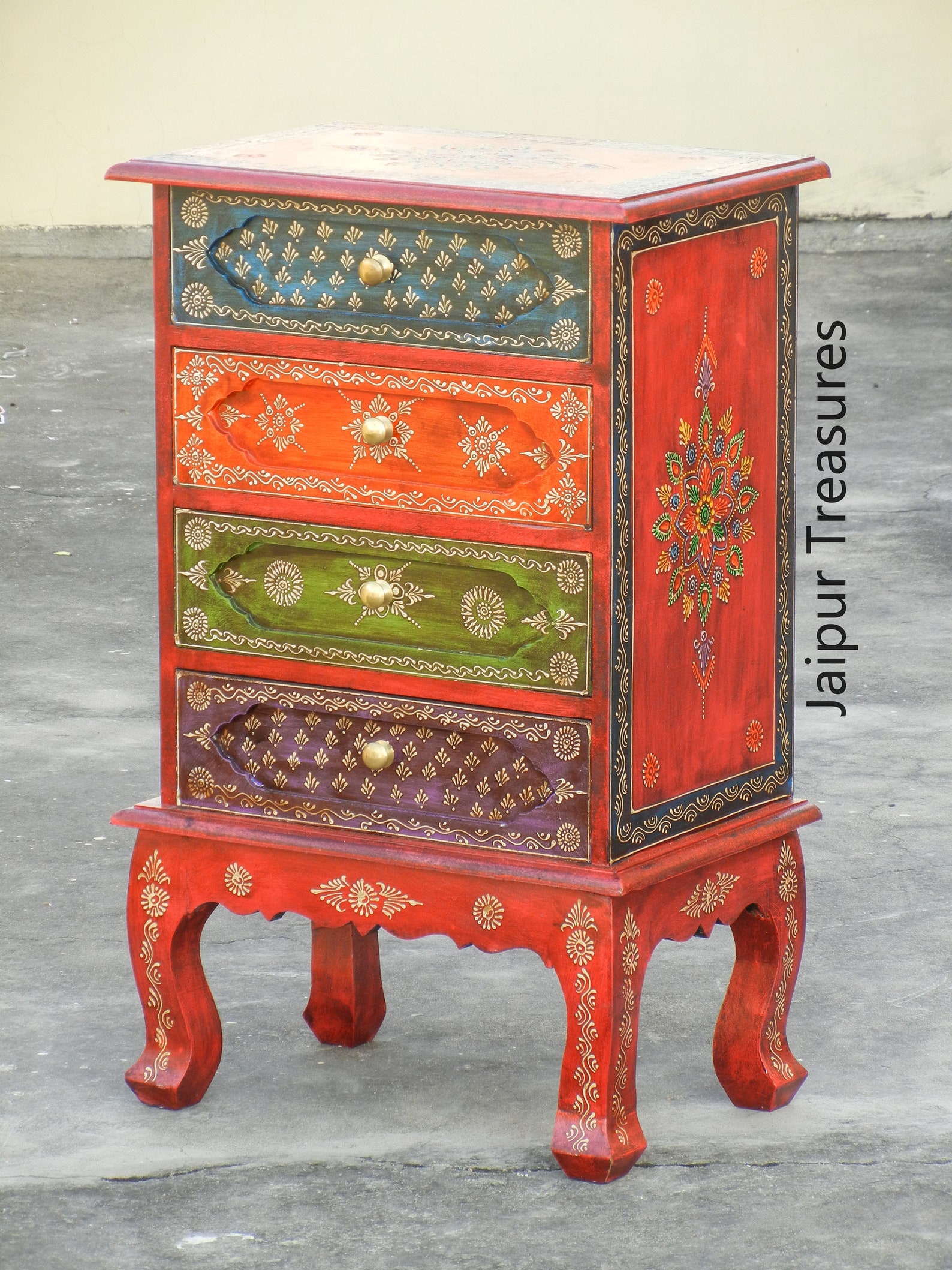 Wooden 4 Drawer Chest Bedside Table Storage Table Chest of - Etsy