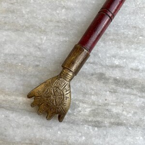 Wood & Brass Vintage Back Scratcher, Back Massager, Massage Tool ...