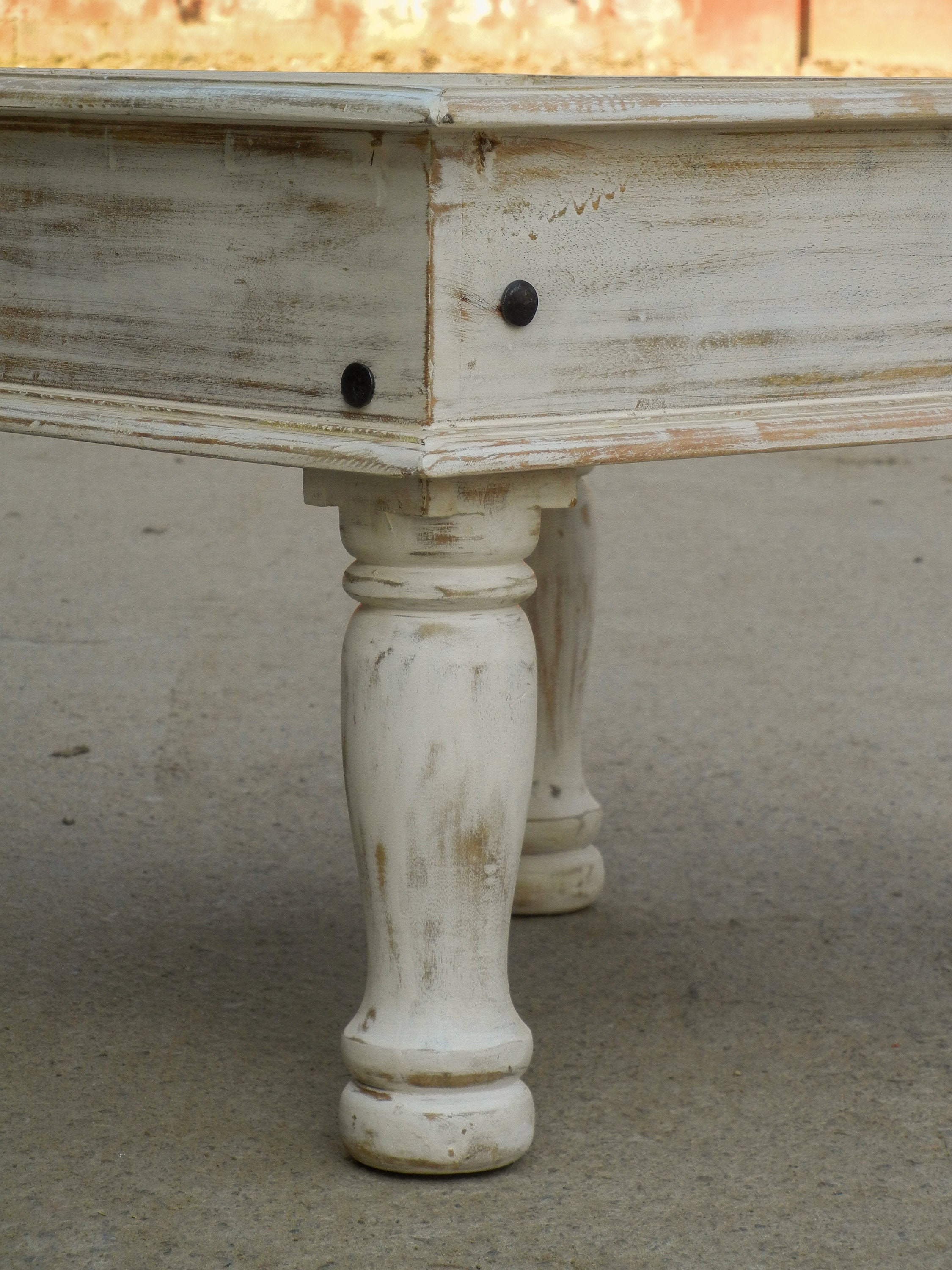 Wooden Distressed Coffee Table Square Coffee Table Side - Etsy