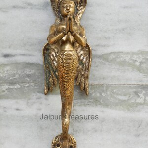 Brass Vintage Style Lady Door Handle With Folded Hands and - Etsy