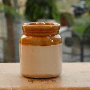 Ceramic Pickle Jar, Achaar Barni, Sauce Jar, Container, Canister ...