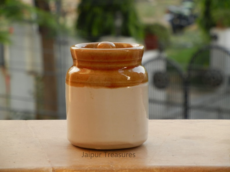 Ceramic Pickle Jar Achaar Barni Sauce Jar Container - Etsy