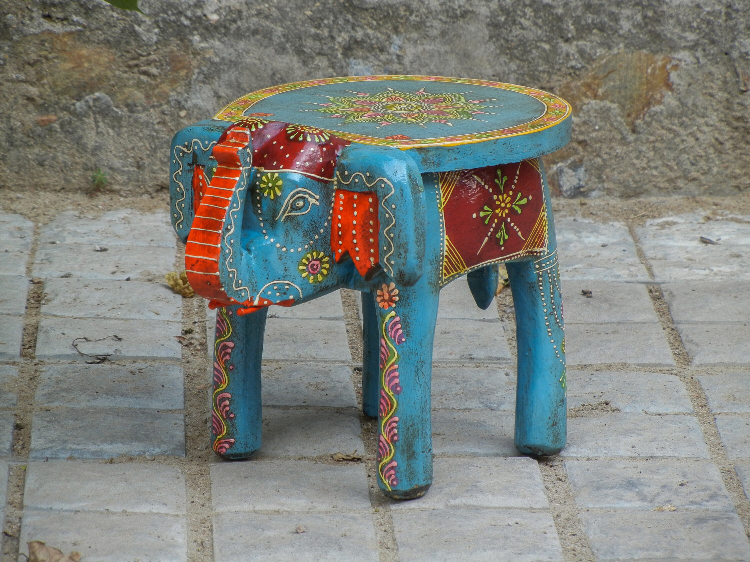Wooden Elephant Stool Side Table End Table Footstool - Etsy