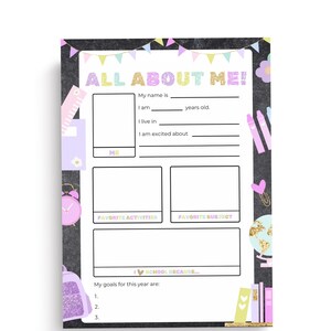 First Day of School Printables All About Me Interviews for First Day of ...