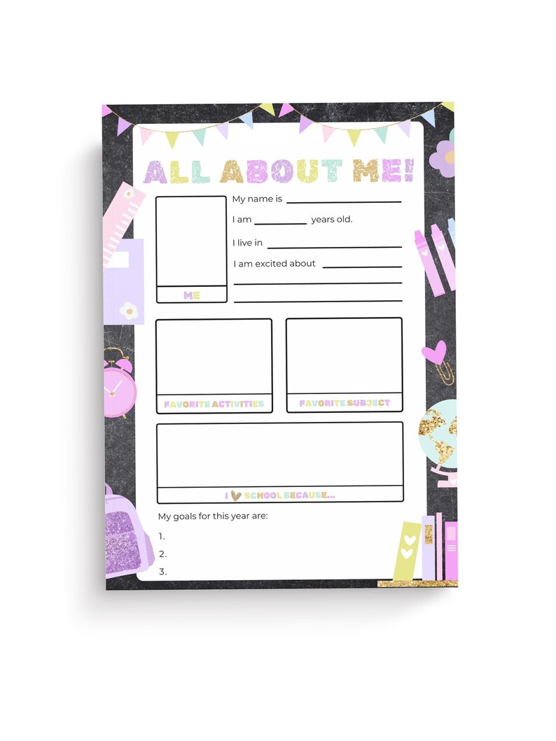 First Day of School Printables All About Me Interviews for First Day of ...