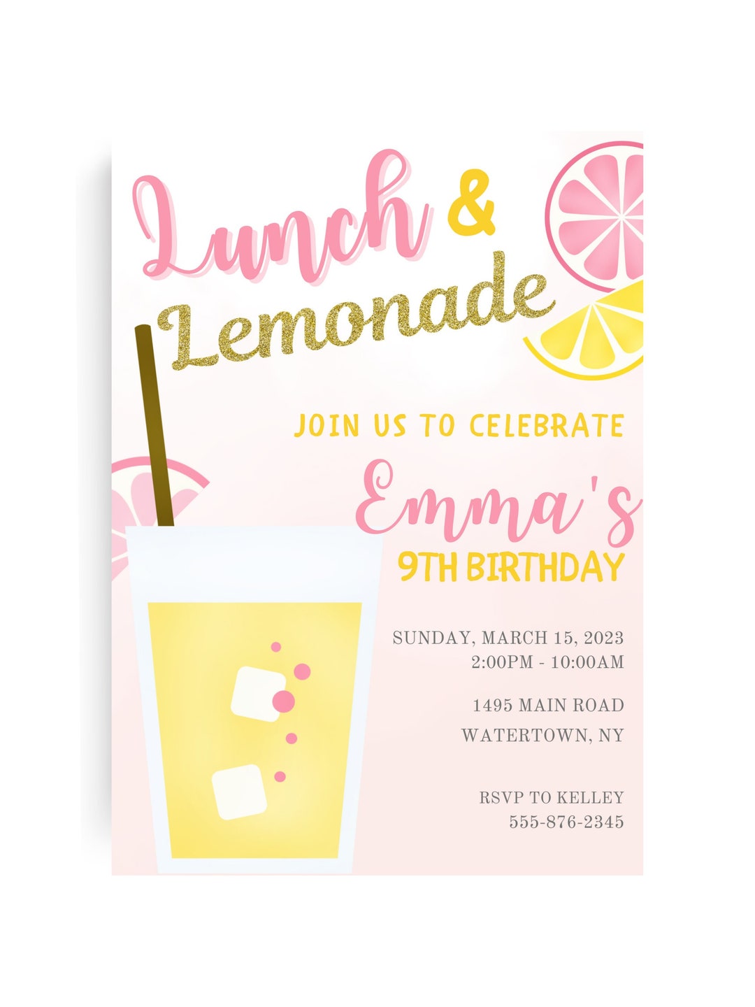 Lunch and Lemonade Summer Birthday Party Lemonade Themed Birthday Party ...