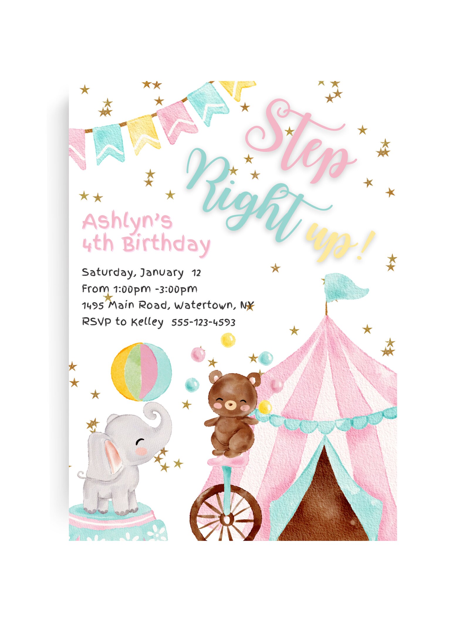 Carnival Birthday Invitation, Circus Birthday Invitation, Carnival ...