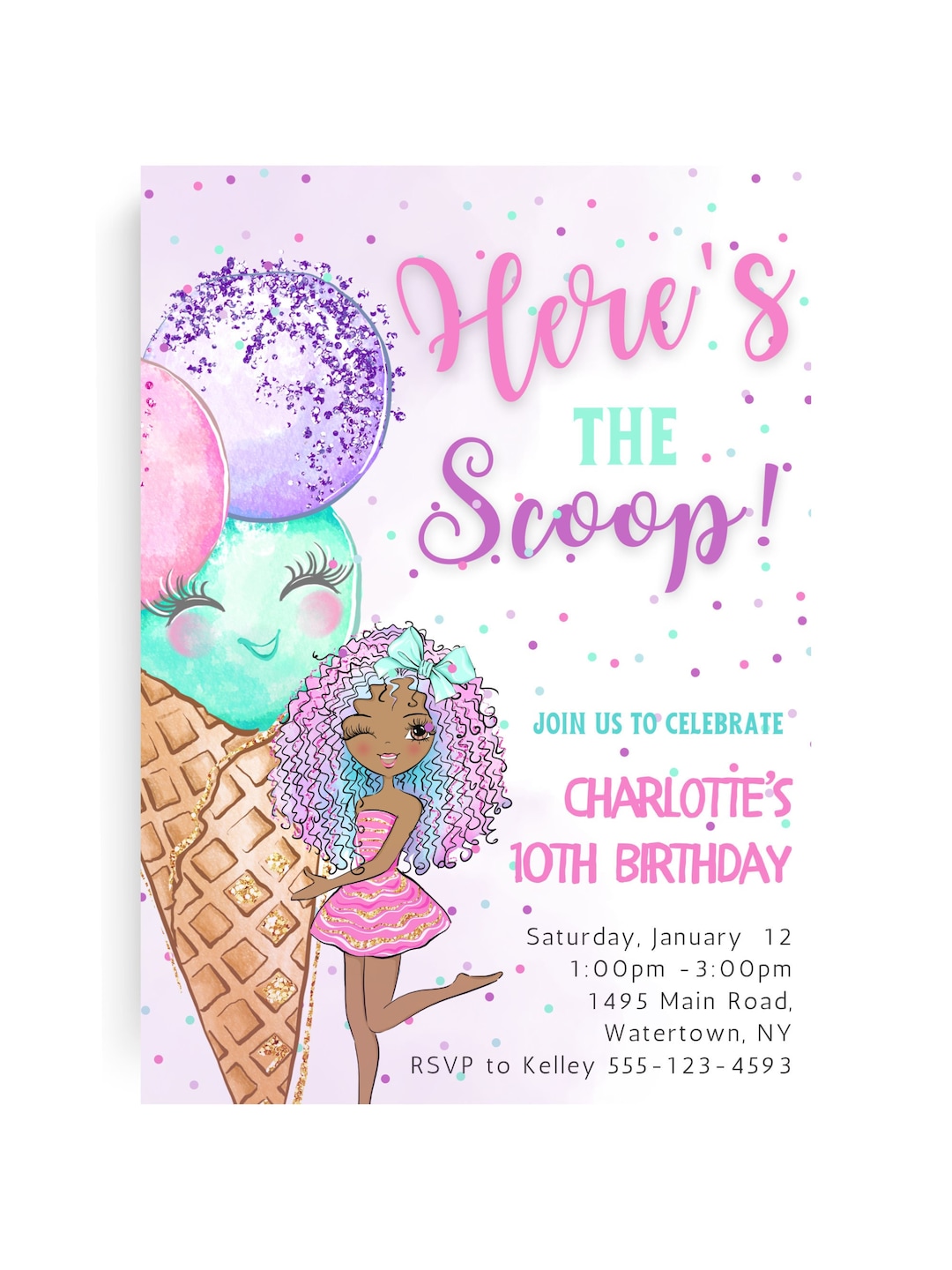 Editable Scream for Ice Cream Invitation, Scream for Ice Cream Template ...