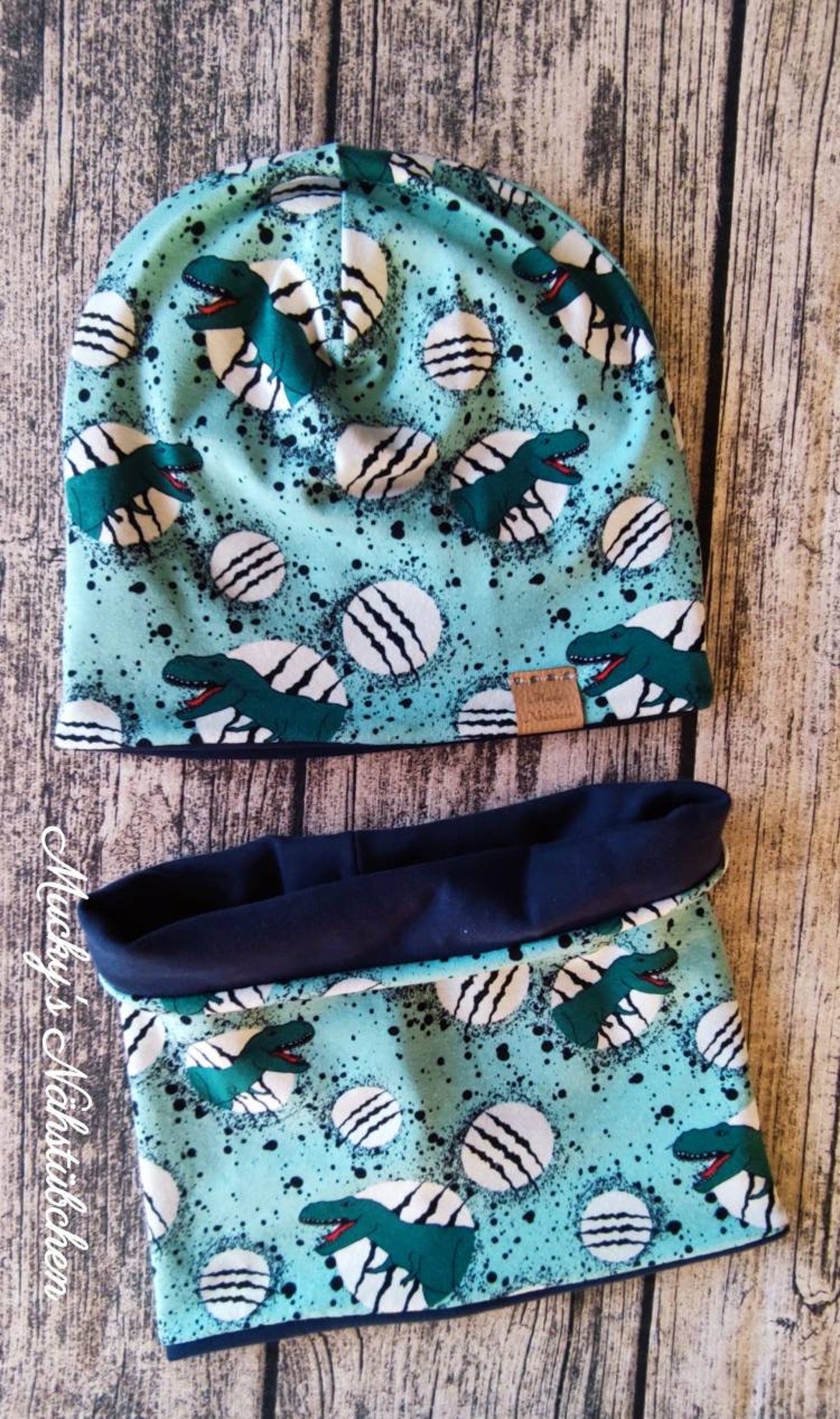Beanie Loop Set With Dinosaurs From Size 44 to 54 - Etsy