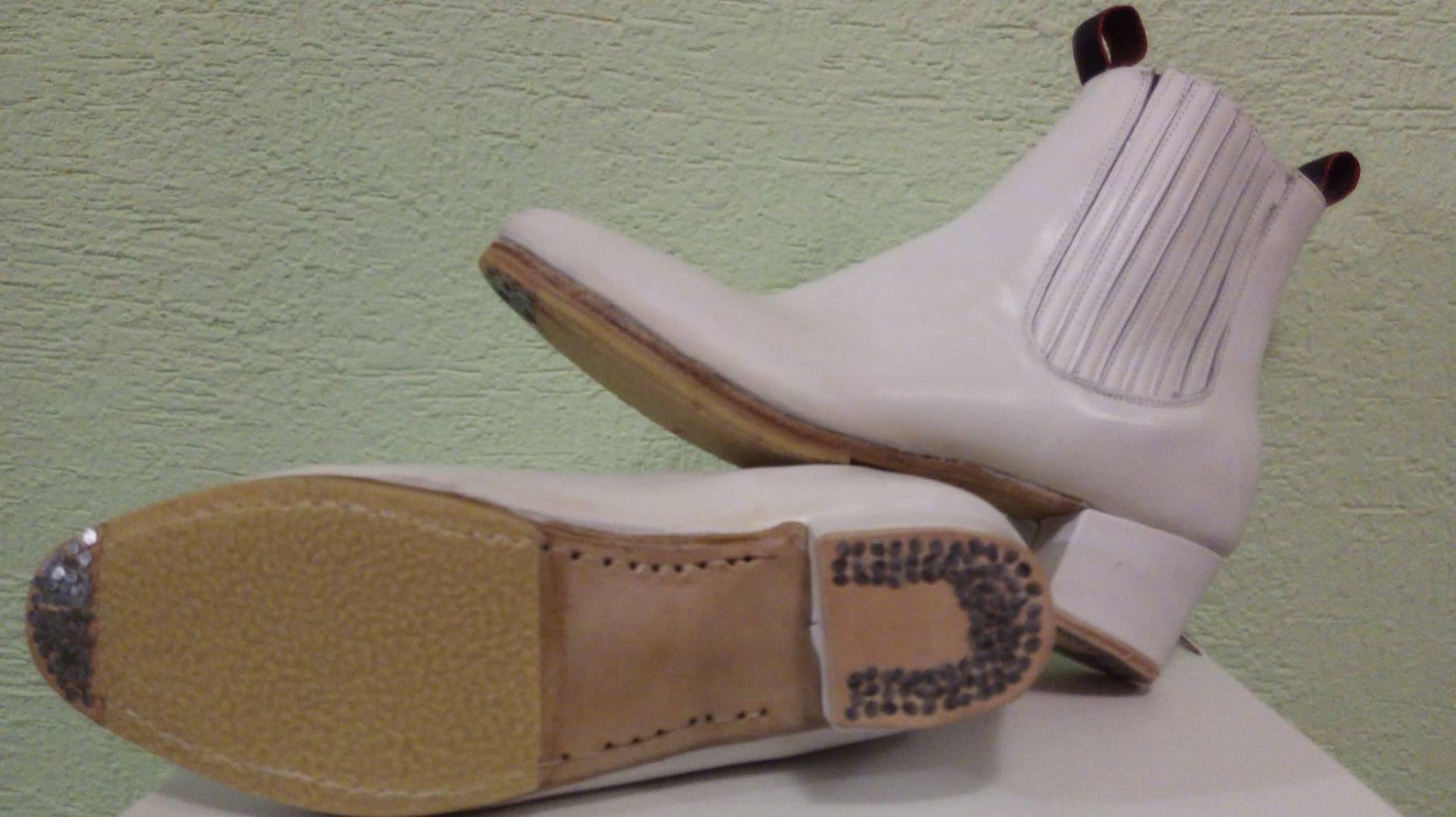 Botin de charro para baile folklorico blanco para hombre - Etsy España
