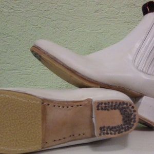 White Leather Classic Charro Folklorico Dance Boots Botin De Baile ...