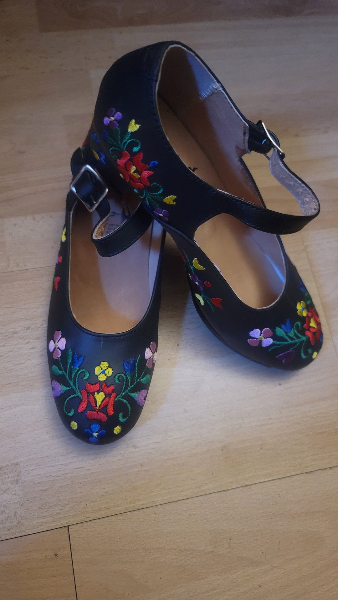 Embroidered Dancing Shoes (limited Size and Color) Flower Embroidery ...