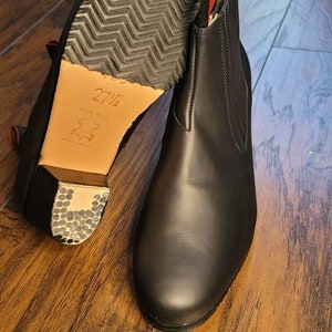 Black Leather Classic Charro Folklorico Dance Boots Botin De Baile ...