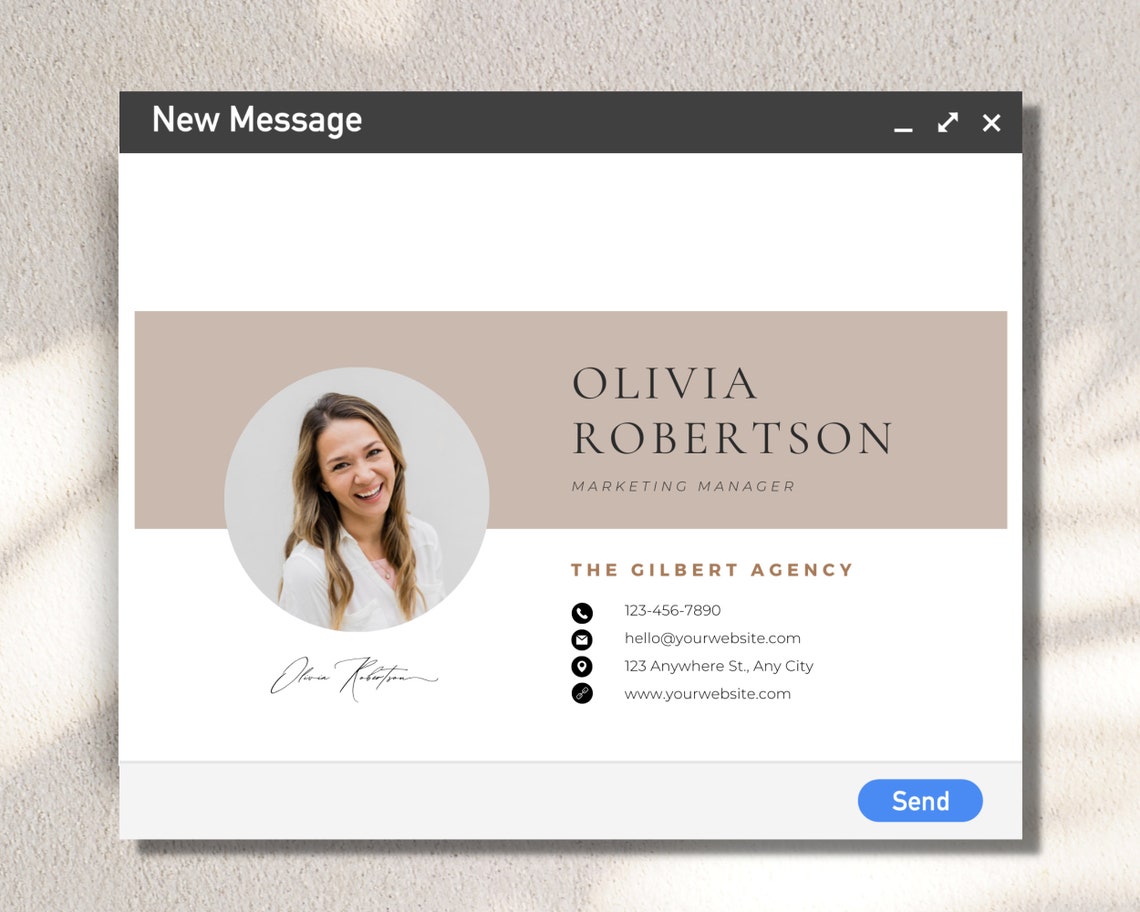 Editable Professional Email Signature Template for Gmail and Outlook ...
