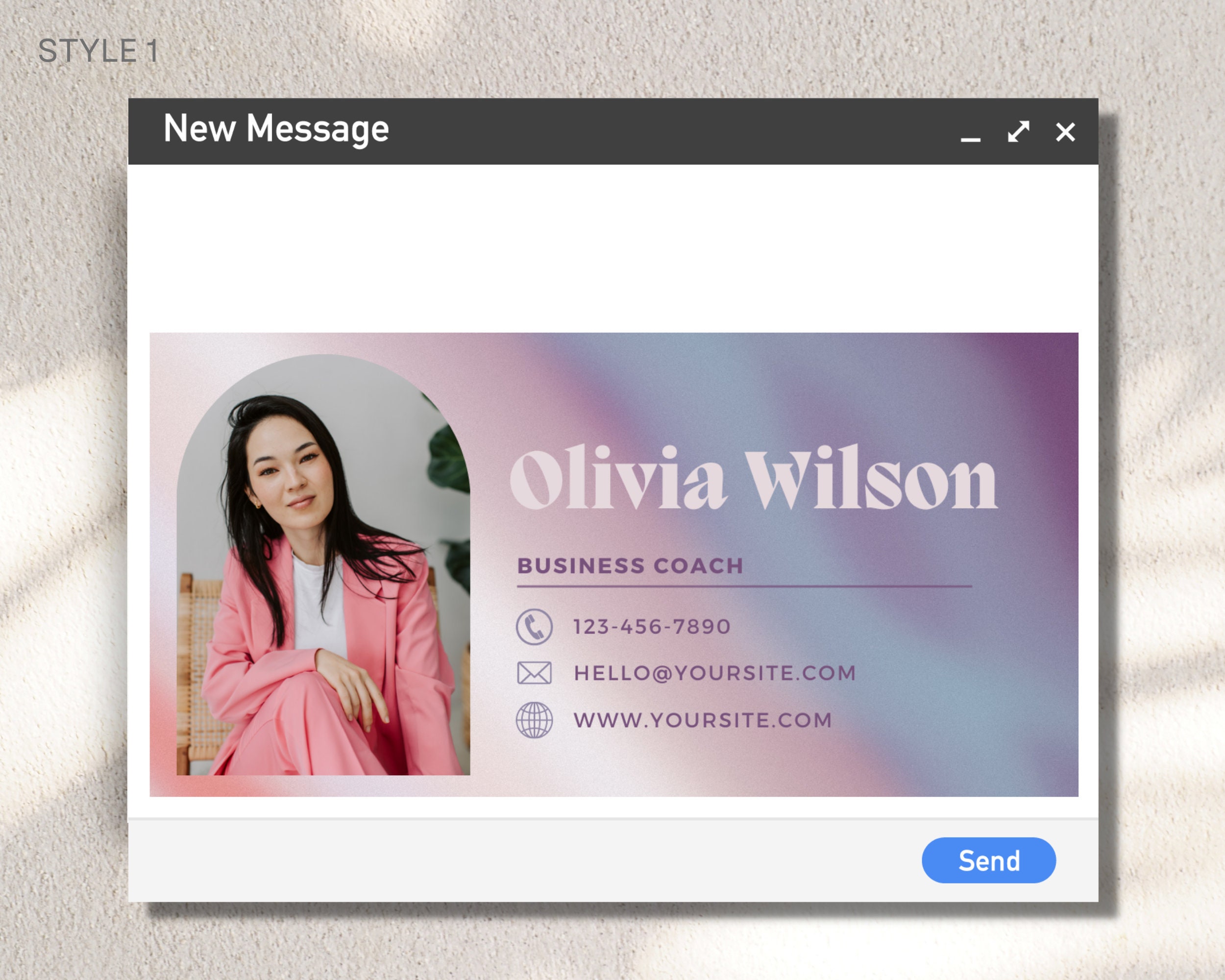 Editable Email Signature Templates for Gmail and Outlook, Canva Instant ...