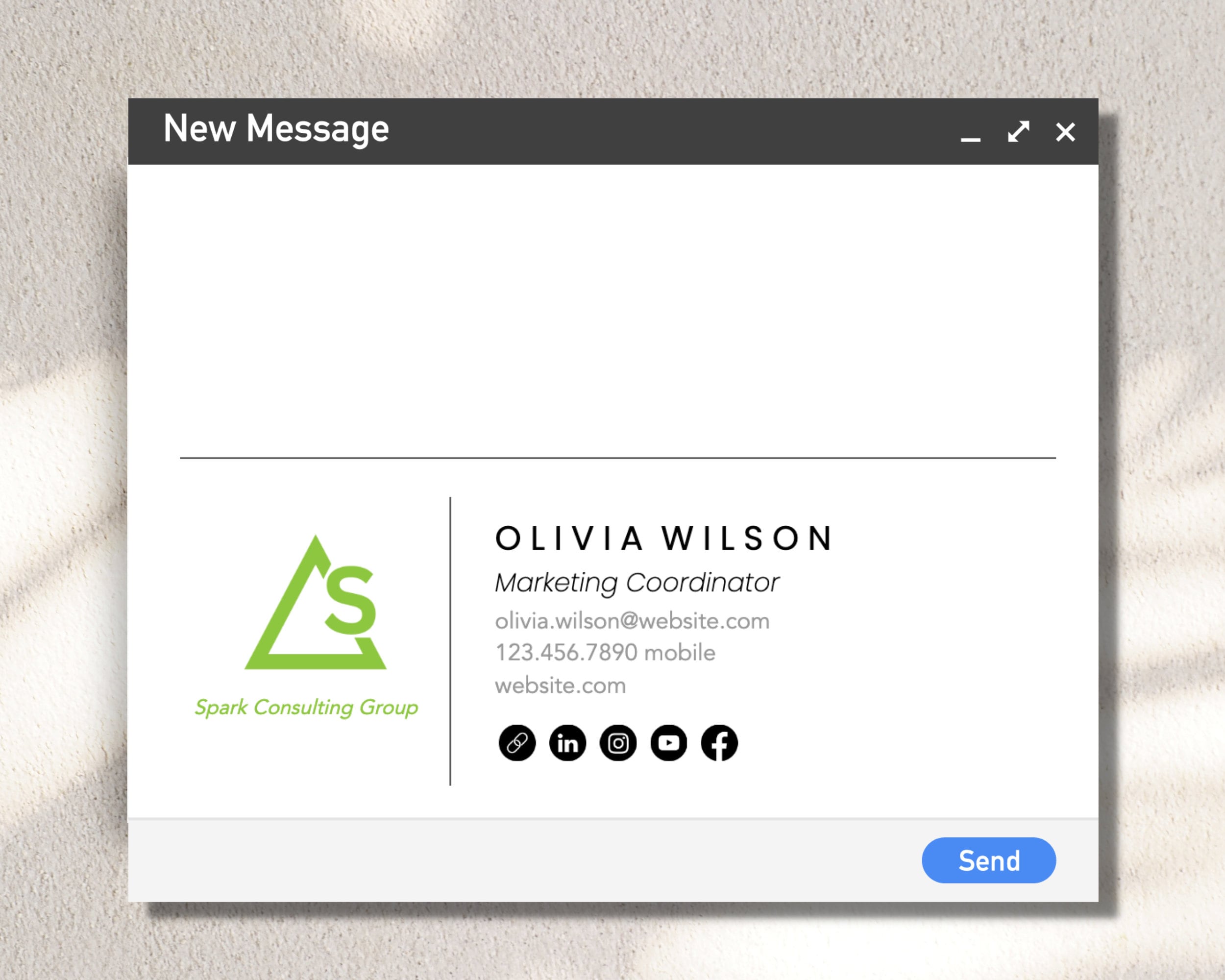 Clickable Professional Email Signature Template for Gmail and Outlook ...