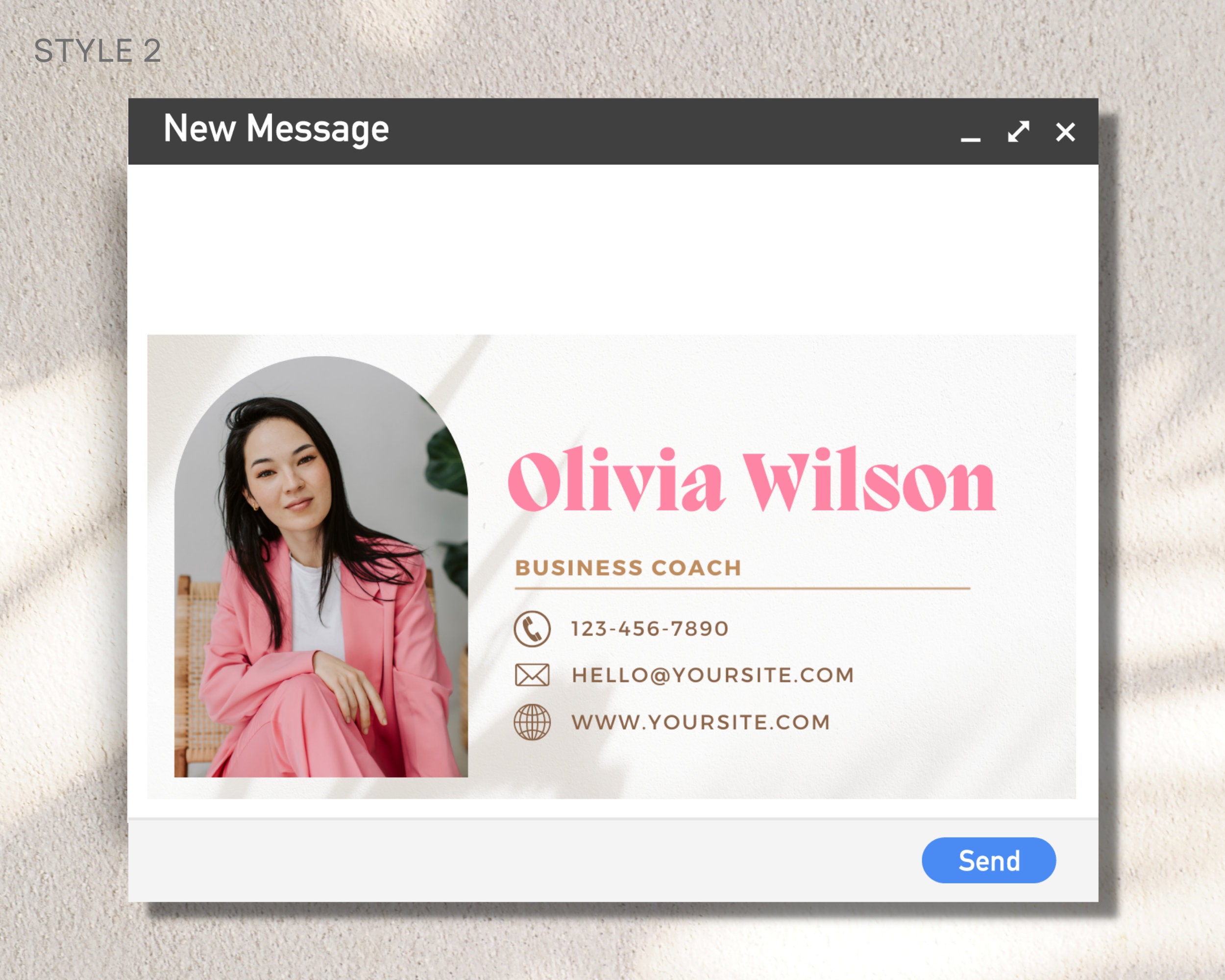 Editable Email Signature Templates for Gmail and Outlook, Canva Instant ...