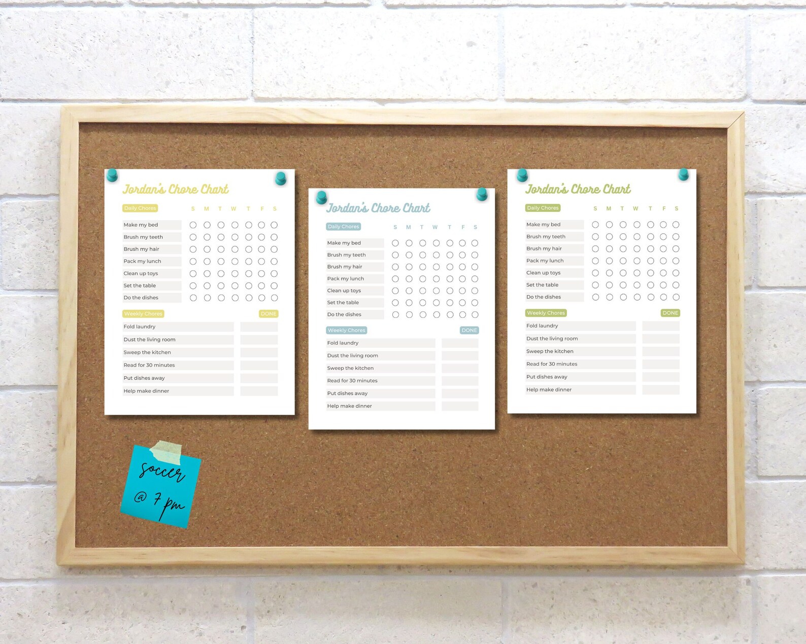 Kids Printable Chore Chart for Learning Responsibility Through Reward 8 ...