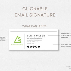 Clickable Professional Email Signature Template for Gmail and Outlook ...