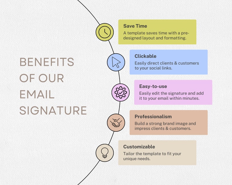 Clickable Professional Email Signature Template for Gmail and Outlook ...