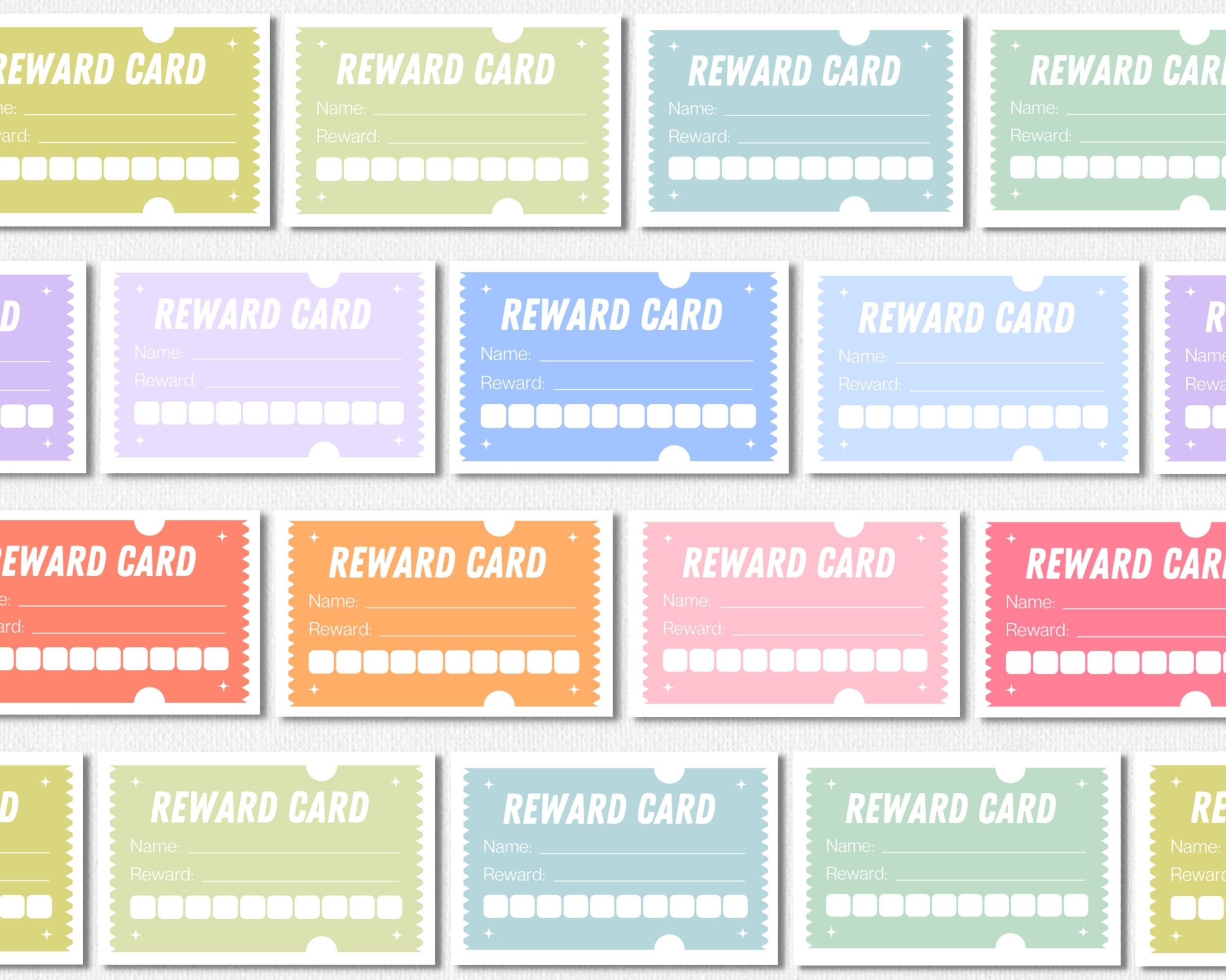 Kids Printable Reward Card Coupon for Chores - Etsy Kids Printable Reward Card Coupon for Chores - Etsy