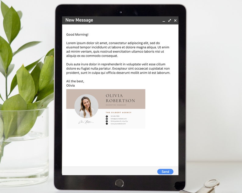 Editable Professional Email Signature Template for Gmail and Outlook ...