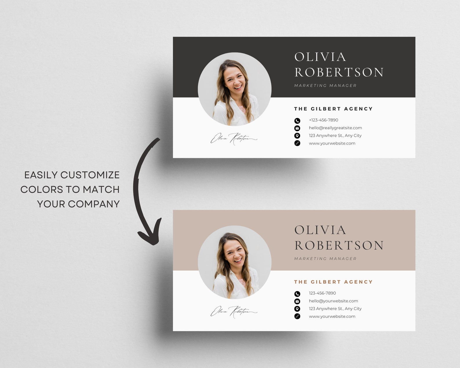 Editable Professional Email Signature Template for Gmail and - Etsy