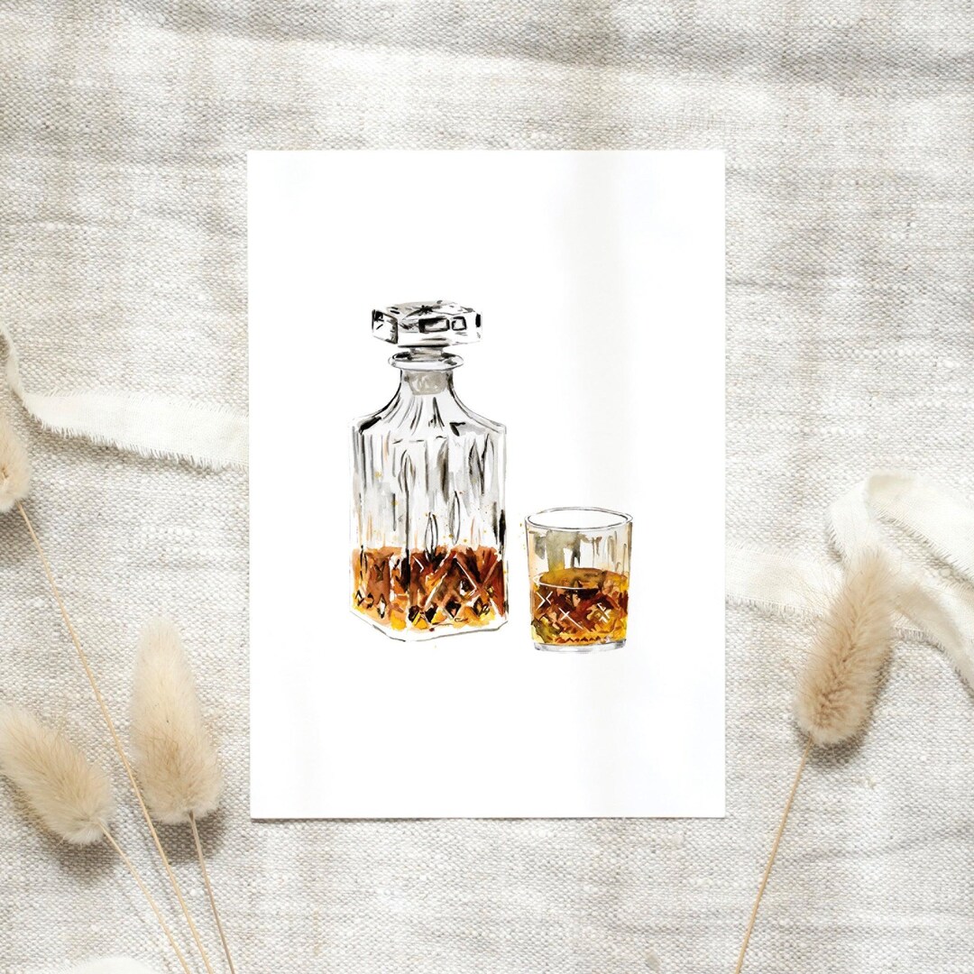 Postcard | Whisky | A6 Postcard | Birthday Card | Birthday Cocktail ...