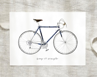 Postcard A6 | Bicycle Love | Card Bicycle Postcard Bicycle Gift Picture ...