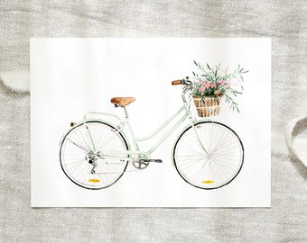 Postcard A6 | Bicycle Love | Card Bicycle Postcard Bicycle Gift Picture ...