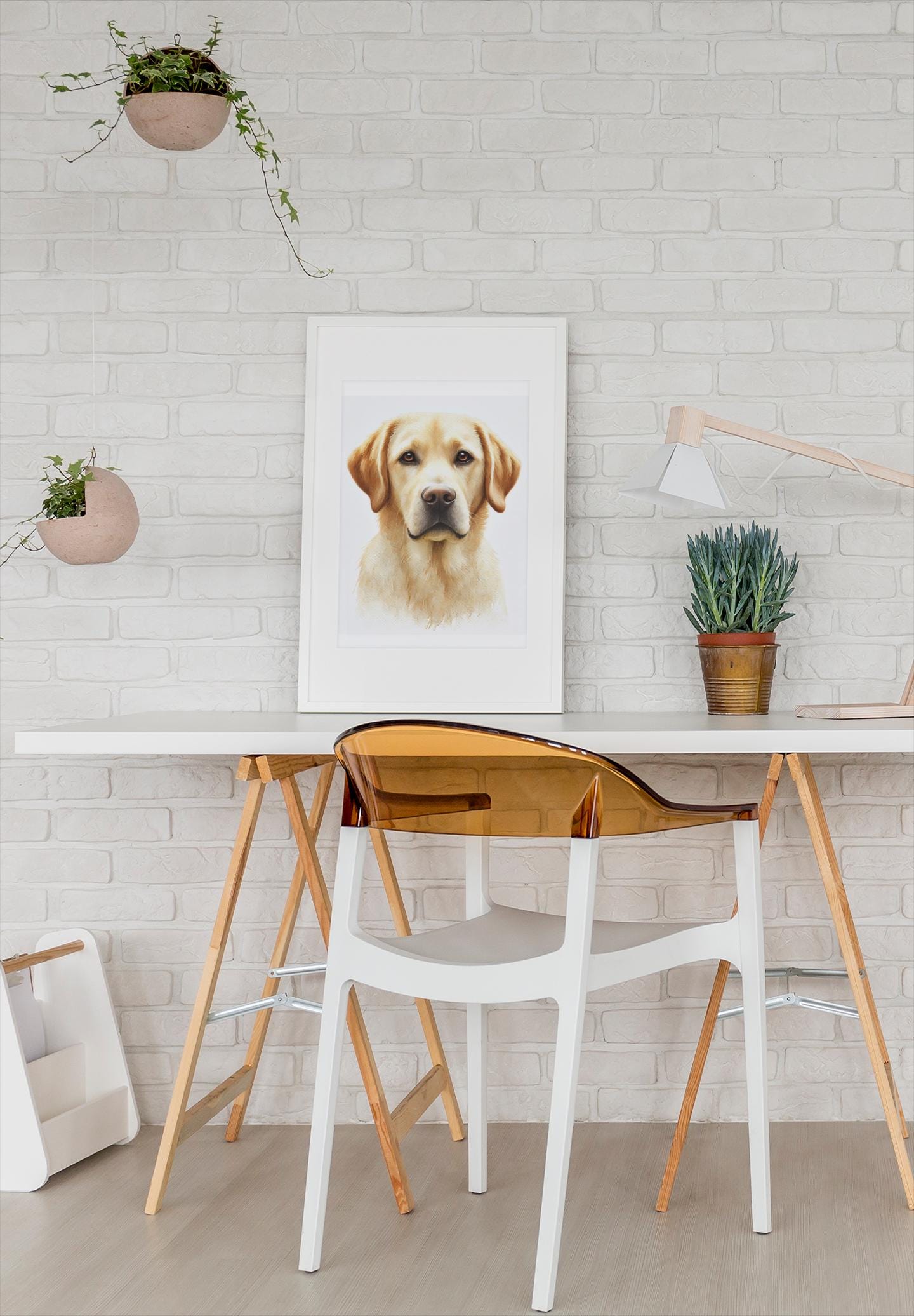 Yellow Labrador Retriever Portrait - Digital Watercolour Art Download ...