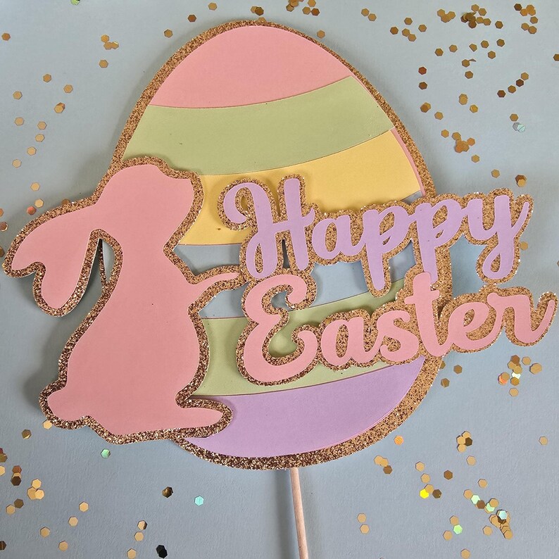 Easter Bunny Cake Topper - Etsy