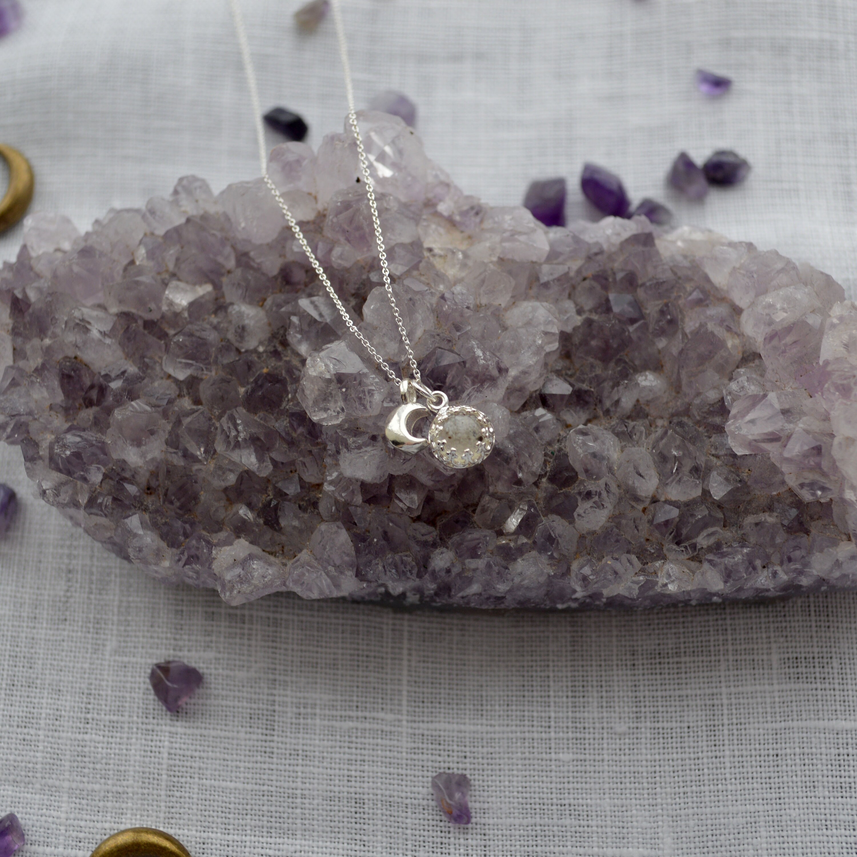 Genuine Real Moon Dust Princess Necklace 925. Sterling | Etsy
