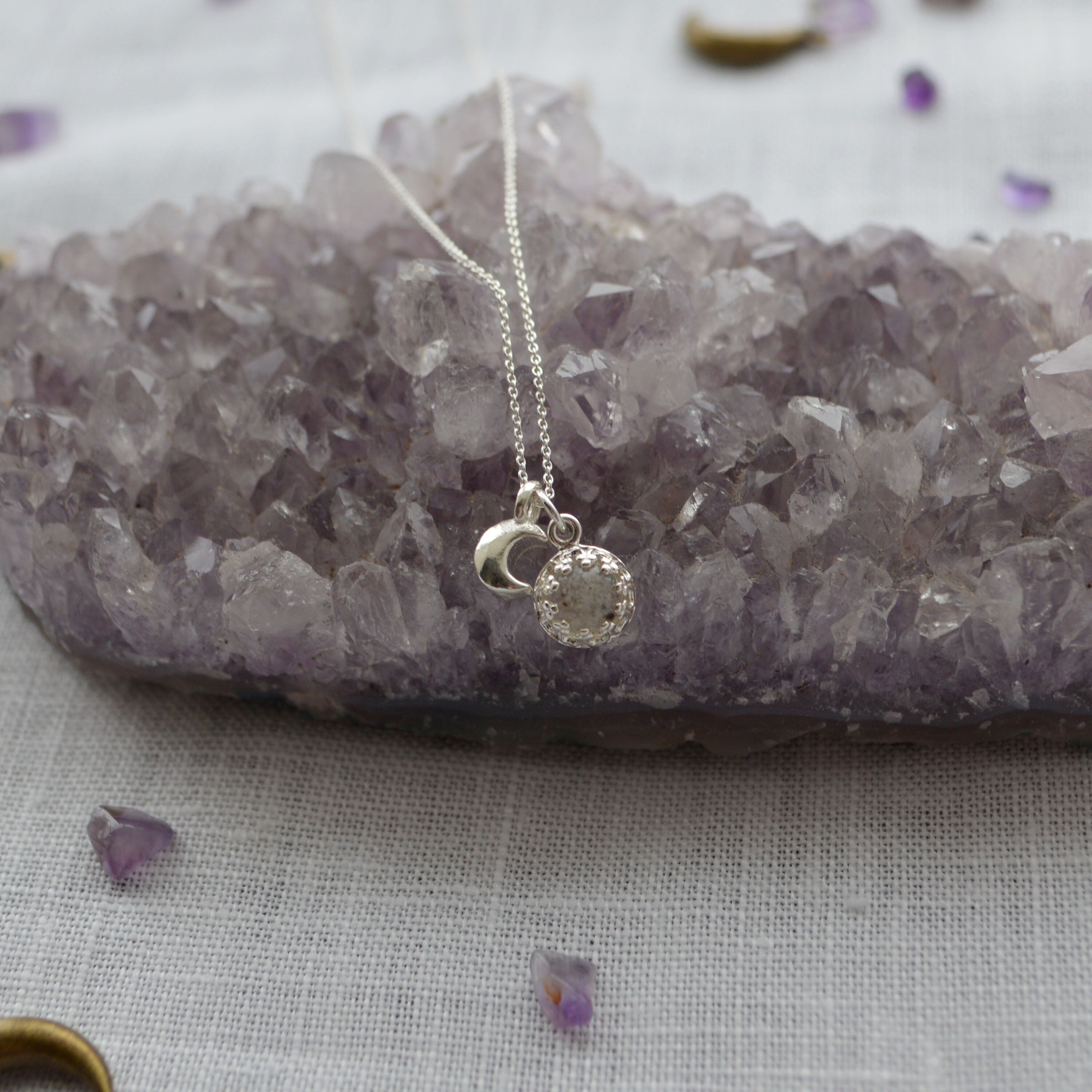 Genuine Real Moon Dust Princess Necklace - 925. Sterling Silver - Moon ...