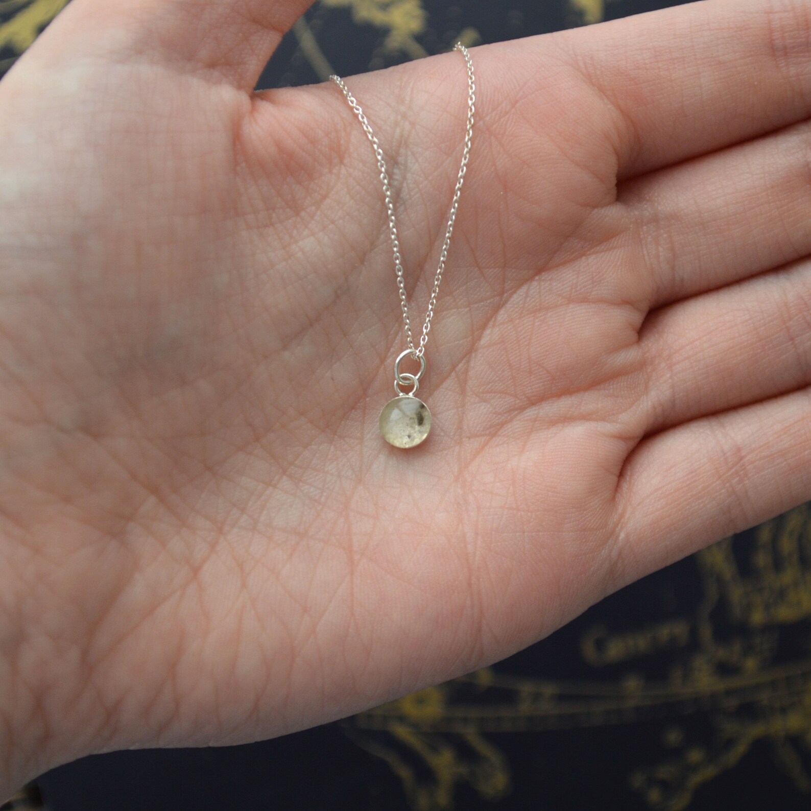 Genuine Real Moon Dust Necklace 925. Sterling Silver Moon - Etsy