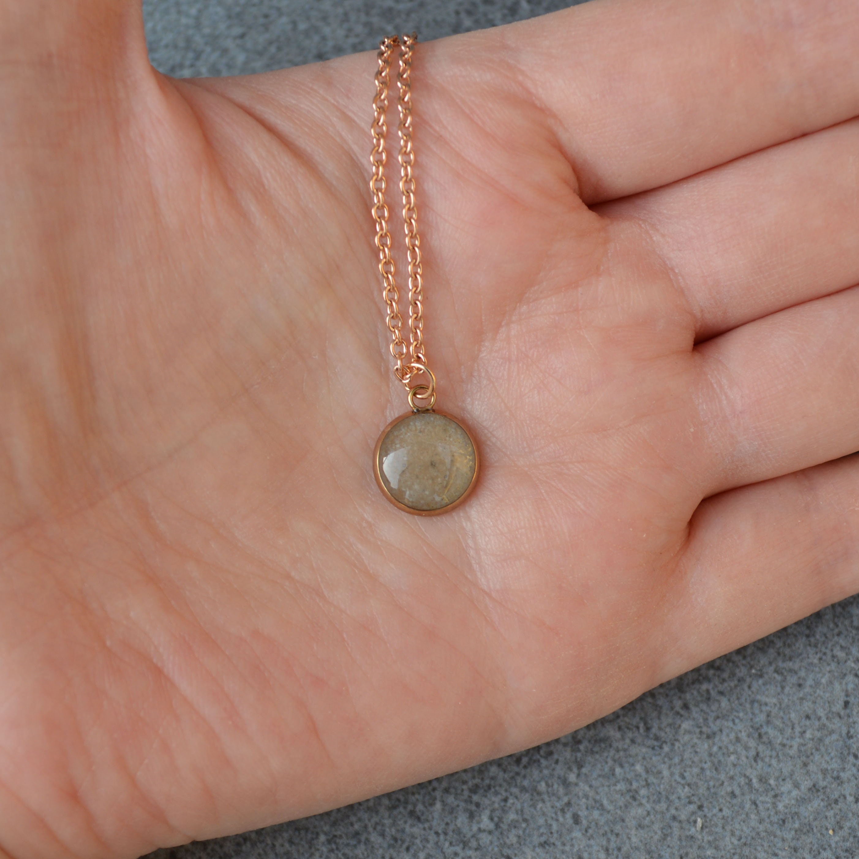 Genuine Real Moon Dust Necklace Hypoallergenic Rose Gold | Etsy