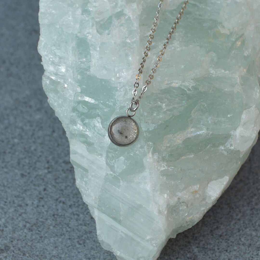 Genuine Real Moon Dust Necklace Hypoallergenic Stainless Steel Moon ...