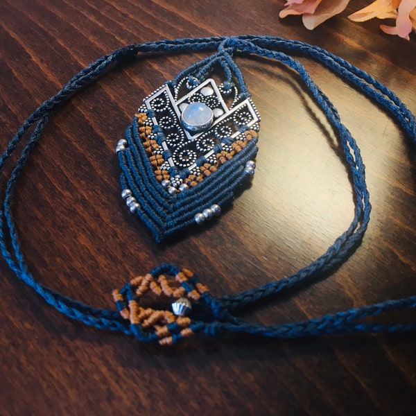 Micro Macrame Necklace - Etsy