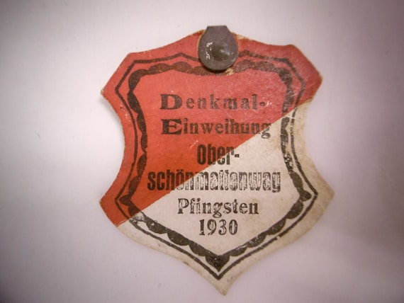 Antique medallion (hard cardboard) anl. "Monument ina… - Gem