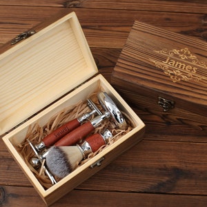 Personalized Wood Razor, Groomsmen Gift Set, Safety Razor With Shaving ...