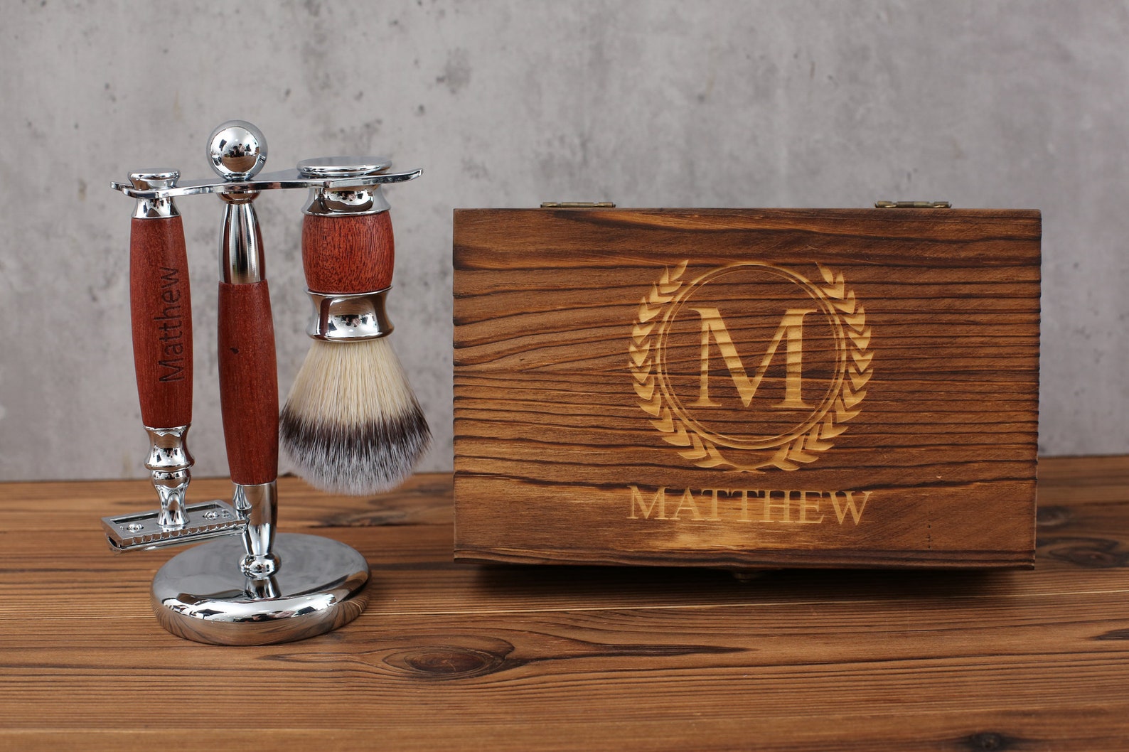 Personalized Wood Razor, Groomsmen Gift Set, Safety Razor With Shaving ...