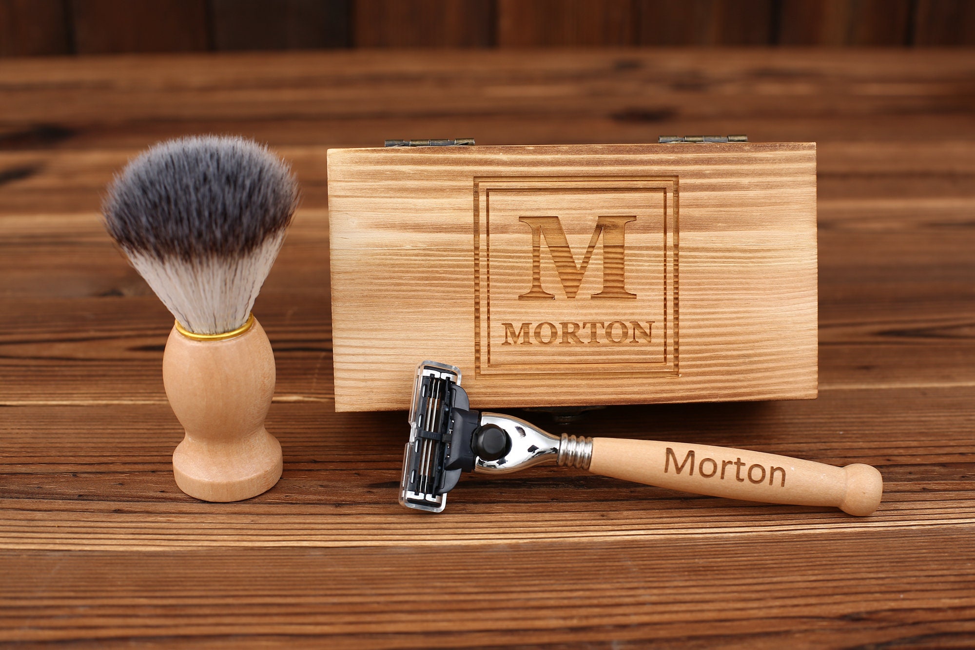 Personalized Wood Razor Groomsmen Gifts Safety Razor With - Etsy