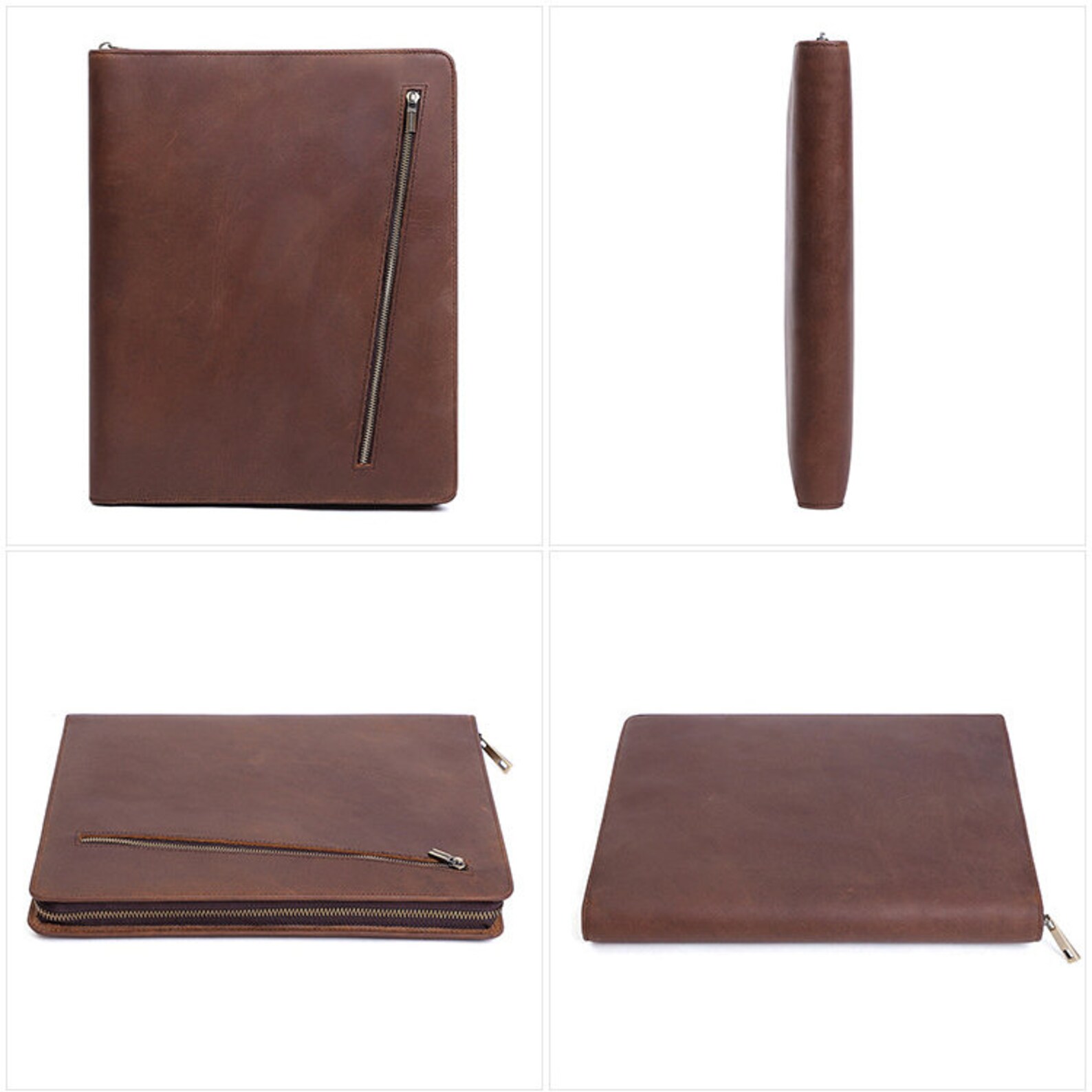 Personalized Leather Portfolio With A4 Notepad Holder | Etsy