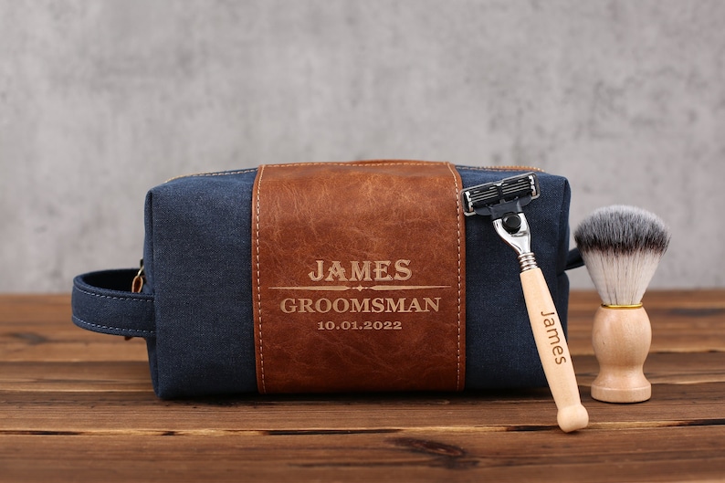 Canvas Toiletry Bag Groomsmen, Personalized Groomsman Gift Sets ...