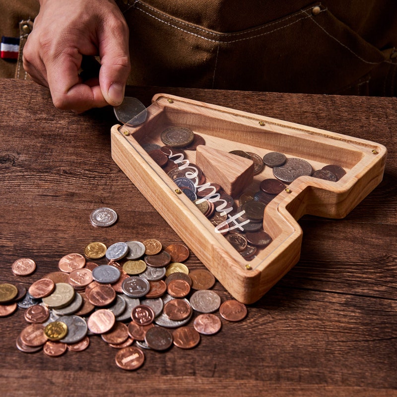 Wood Letter Coin Banks - Etsy