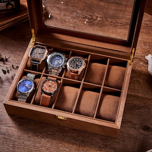 Custom Engraved Watch Box | Gift for Dad | Birthday Gift for Men ...