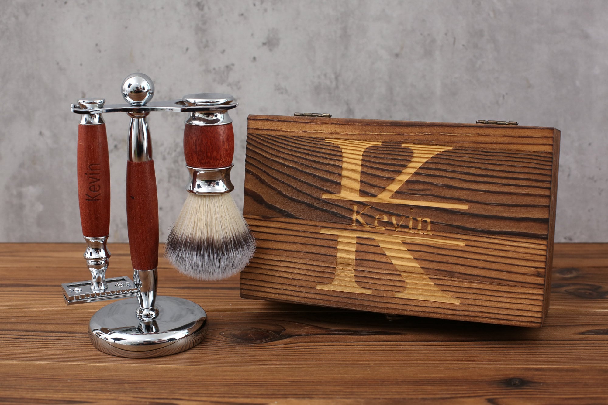 Personalized Wood Razor, Groomsmen Gift Set, Safety Razor With Shaving ...