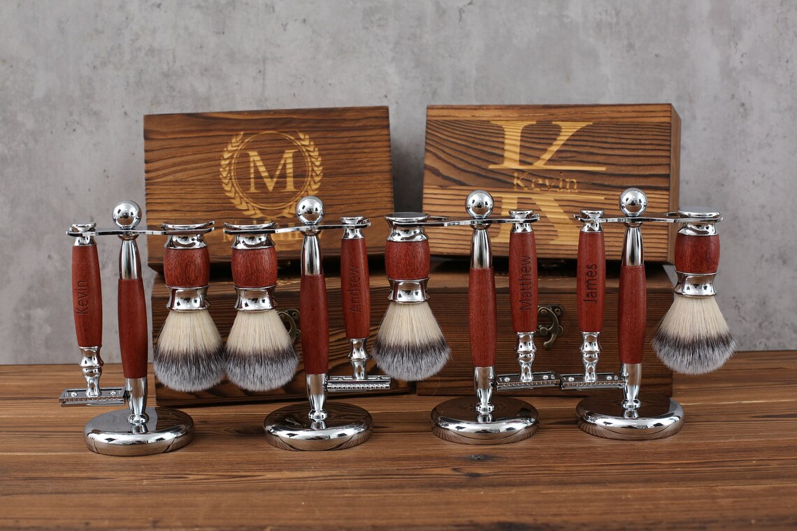 Personalized Groomsmen Gift, Men's Shaving Kits, Travel Shaving Sets ...