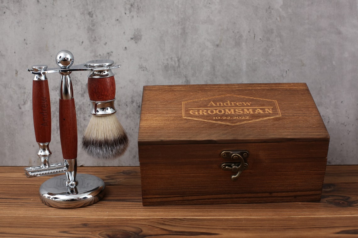 Personalized Groomsmen Gift Men's Shaving Kits Travel - Etsy